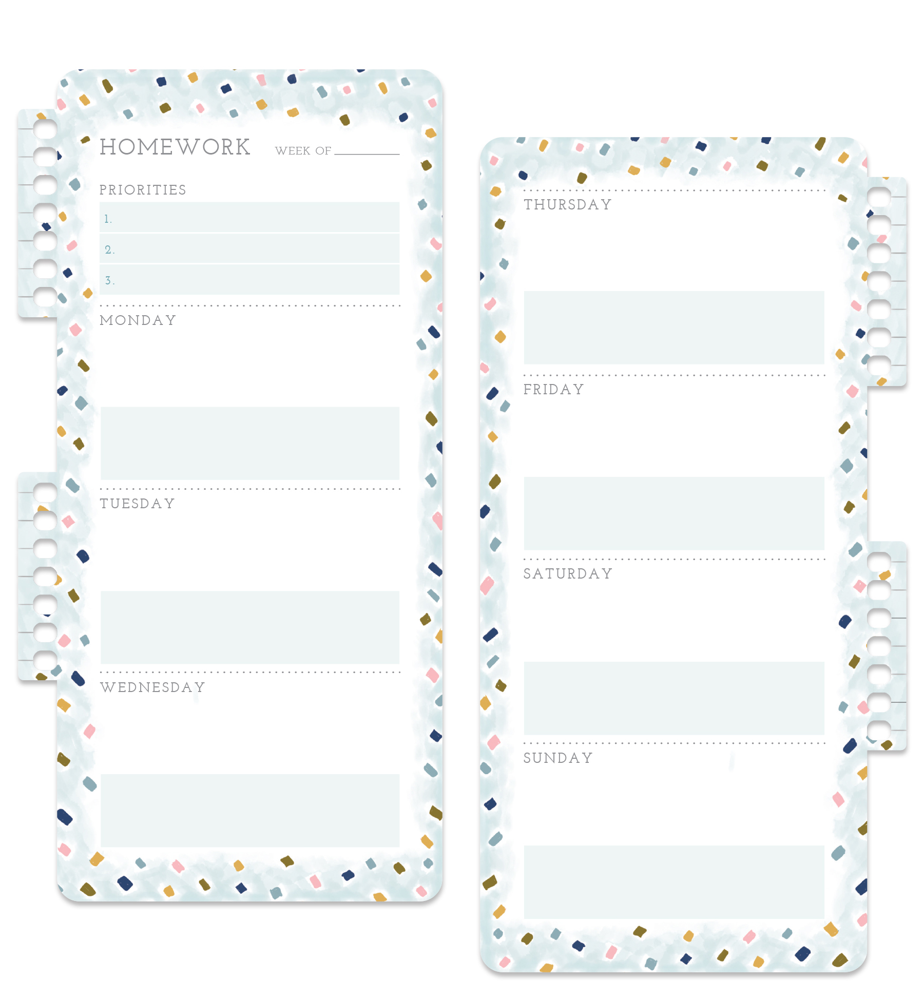 Plum Paper - Homework Dashboard - Confetti