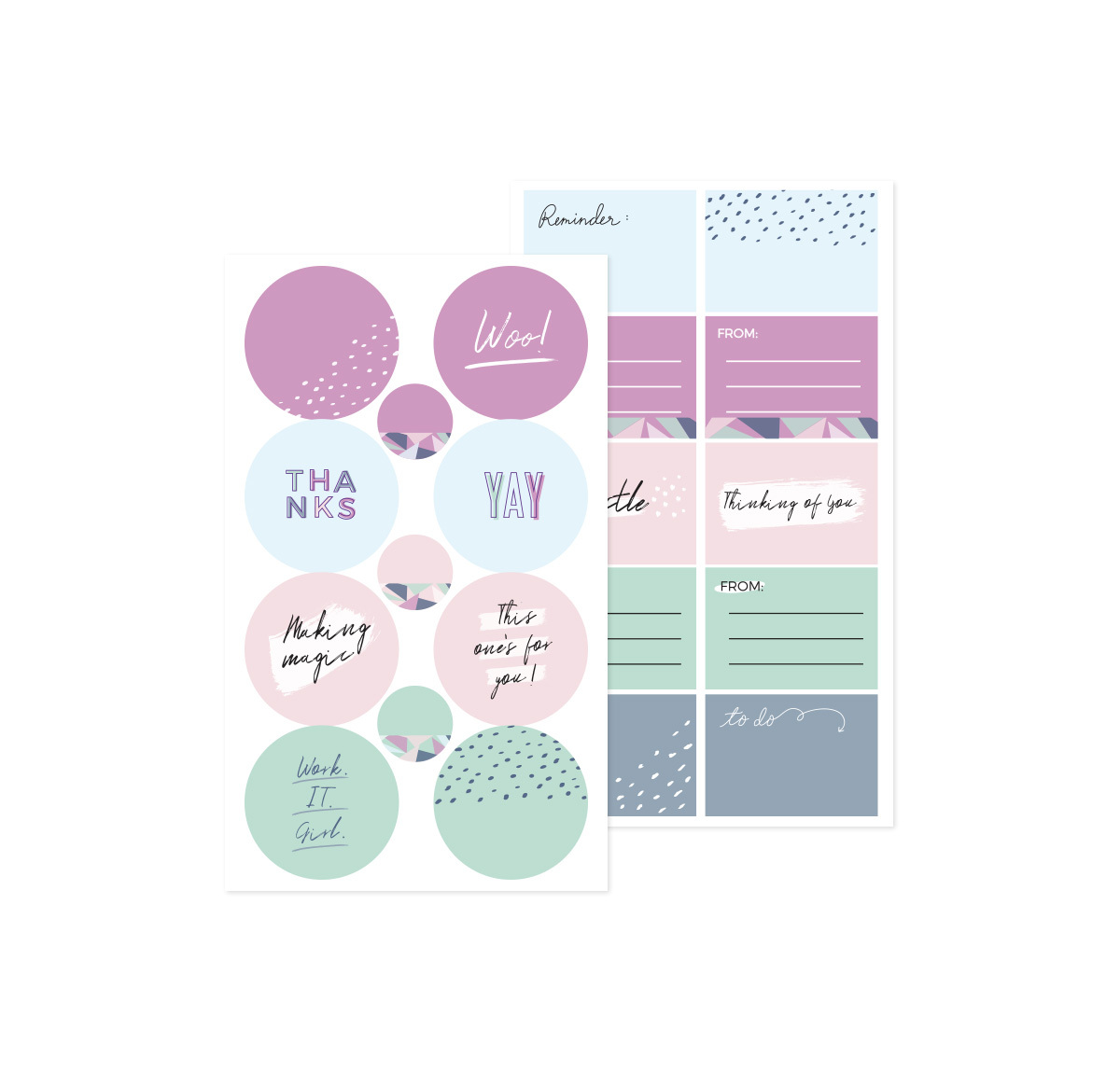 Plum Paper - Positive Things Stickers - Purple
