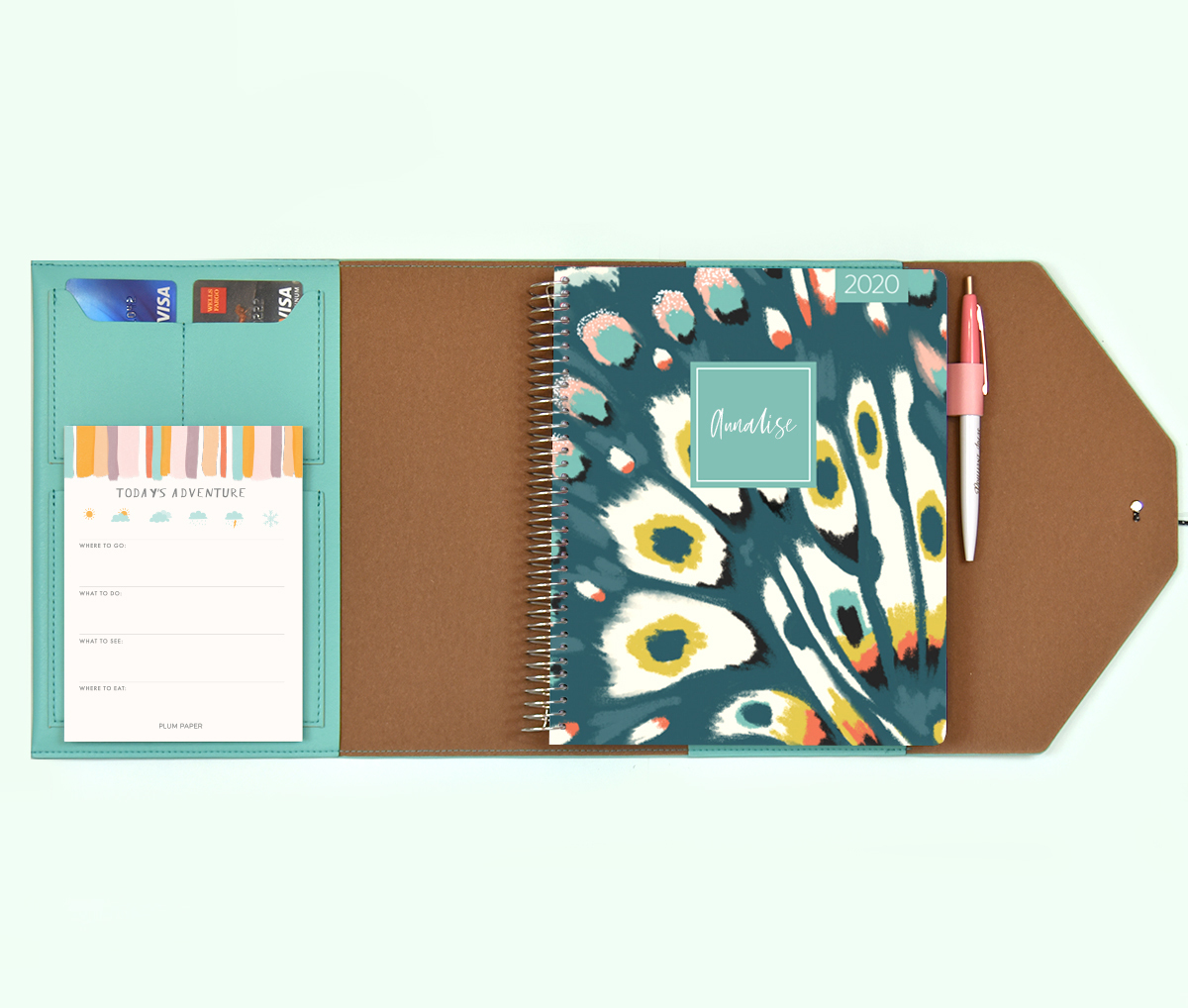 Plum Paper 7 X 9 Planner Folio Turquoise plum-paper-7-x-9-planner-folio-turquoise