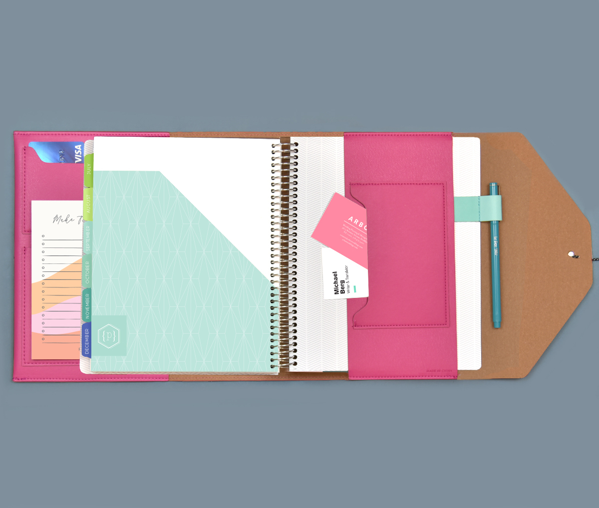 Plum Paper - A5 Planner Folio - Fuchsia