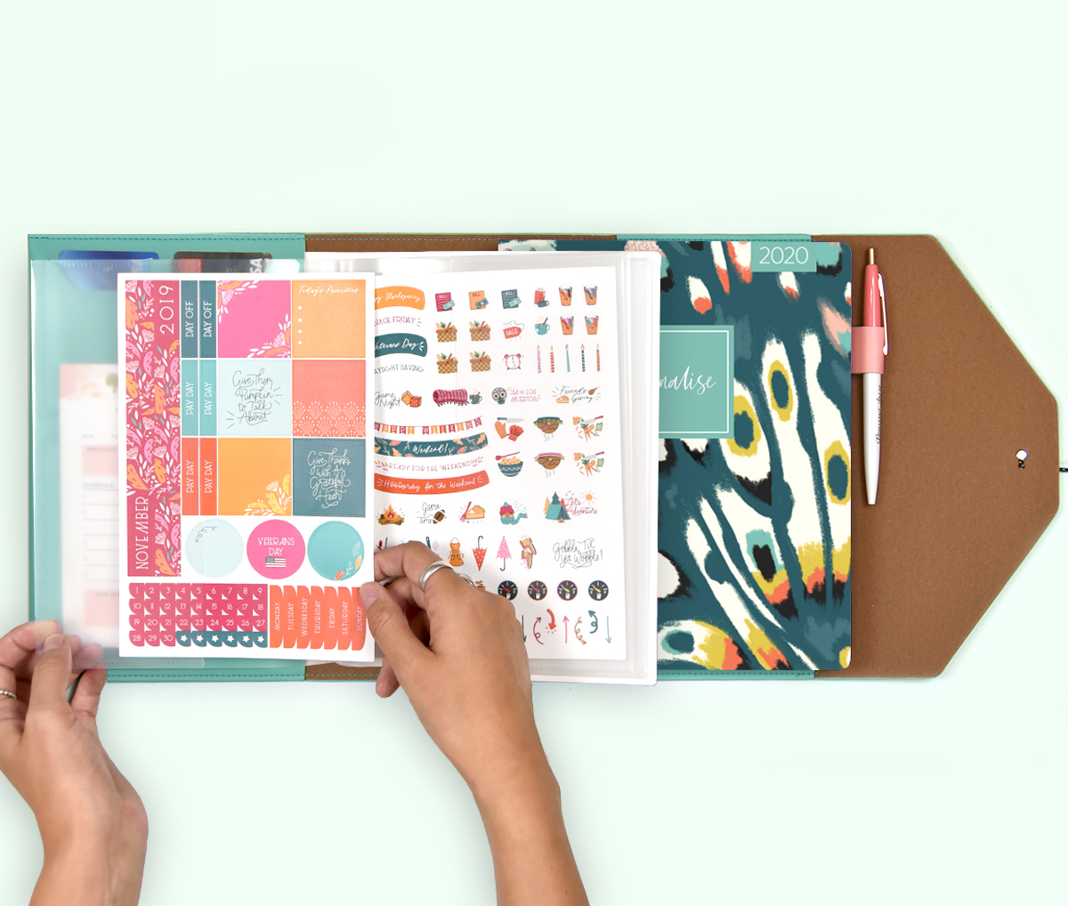 Plum Paper - 8.5" x 11" Planner Folio - Turquoise