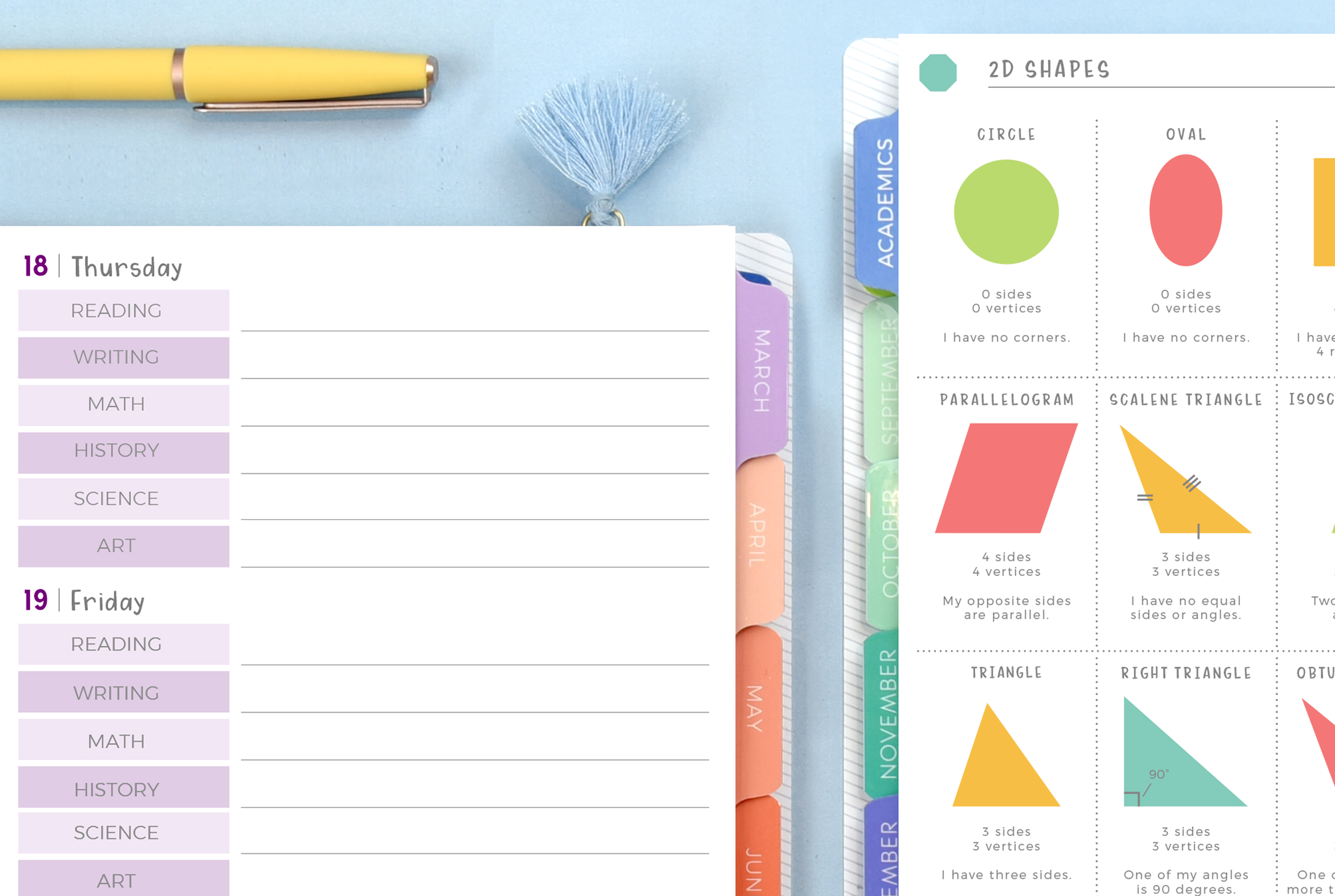 Shop Elementary School Student Planners | Custom Layouts & More