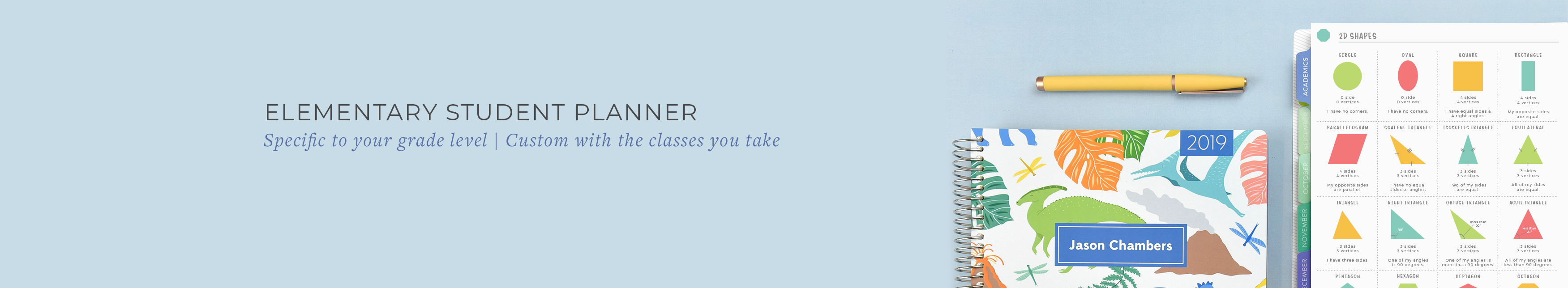 Shop Elementary School Student Planners | Custom Layouts & More