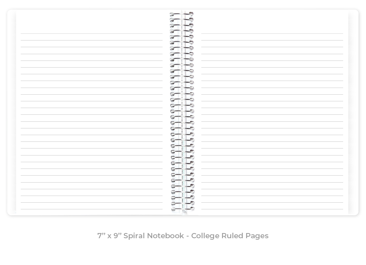 Customizable 7x9 Notebook- College Ruled | Plum Paper