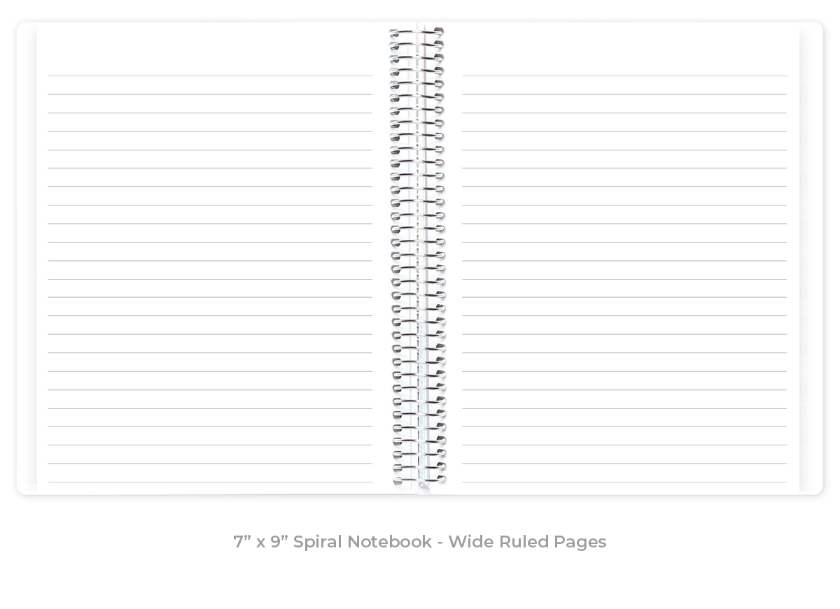 Customizable 7x9 Notebook- Wide Ruled | Plum Paper