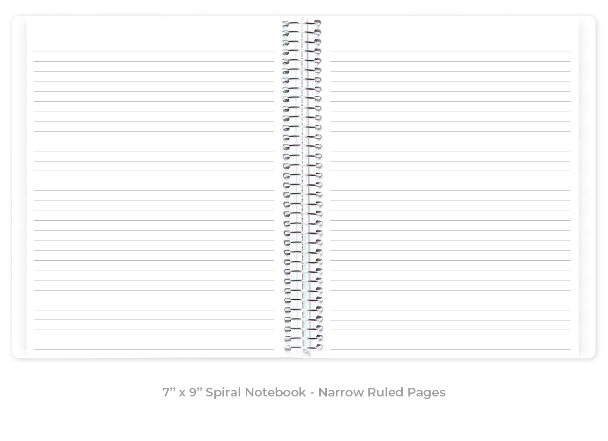 Customizable 7x9 Notebook- Narrow Ruled | Plum Paper