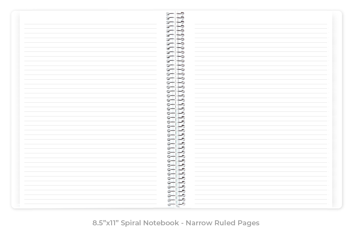 Customizable 8.5x11 Notebook- Classic Narrow Ruled | Plum Paper