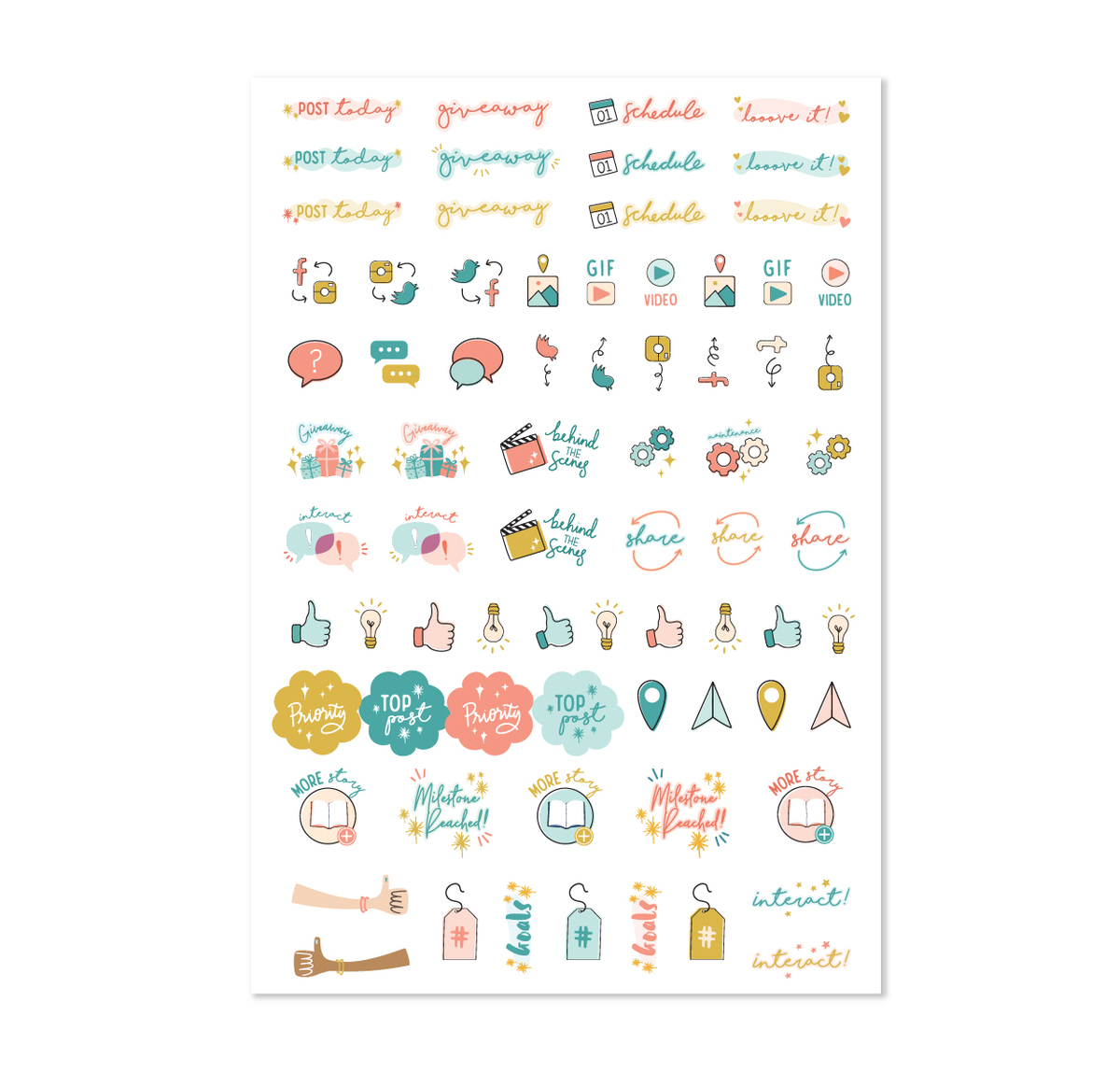 Plum Paper - Social Media Stickers.