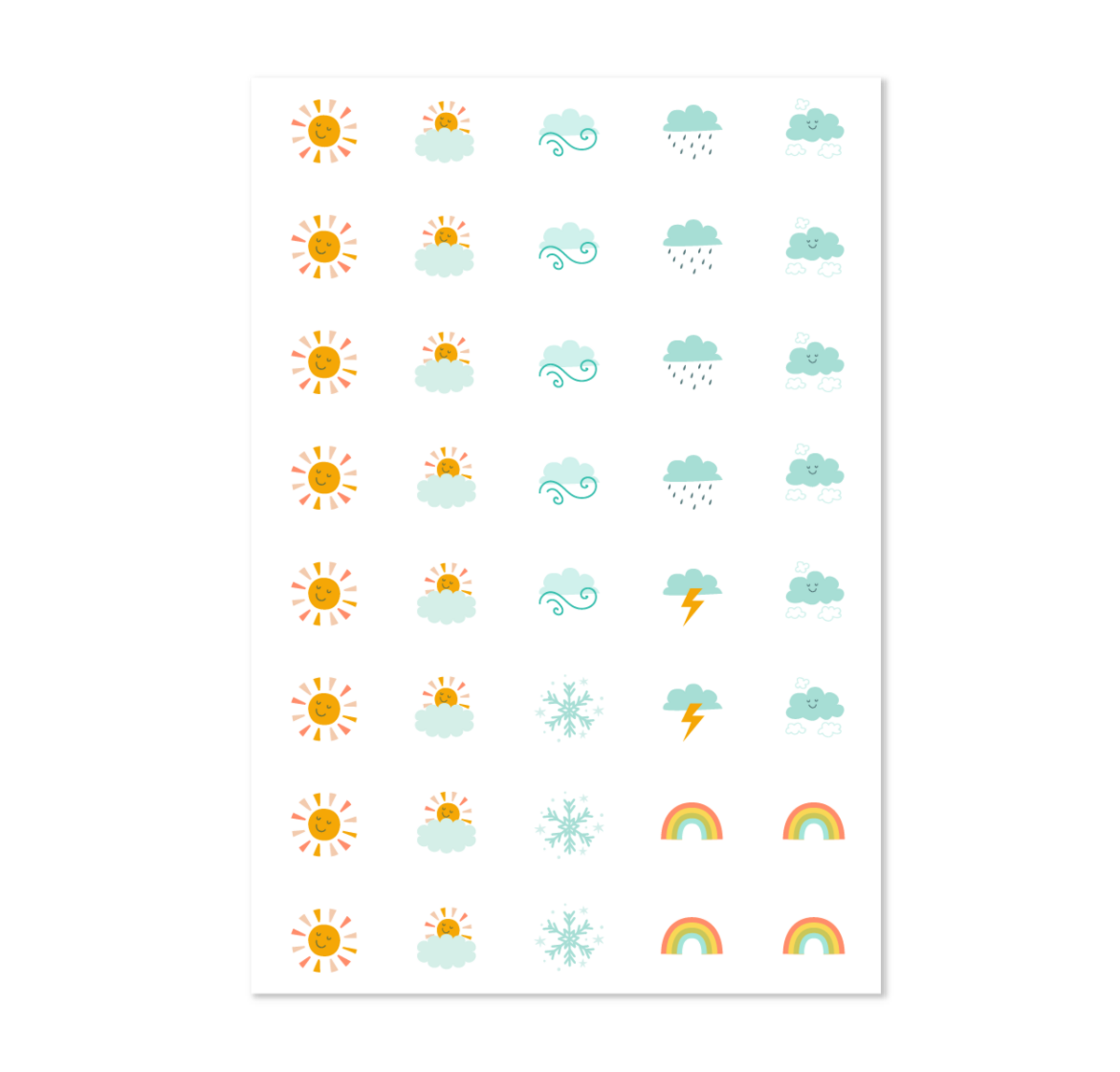 Buy Weather Stickers Online | 2 Sticker Sheets
