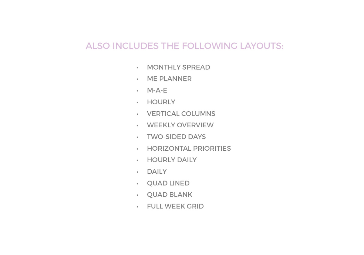 Plum Paper - 7x9 Planner Layout Guide - Saddle Stitch Notebook