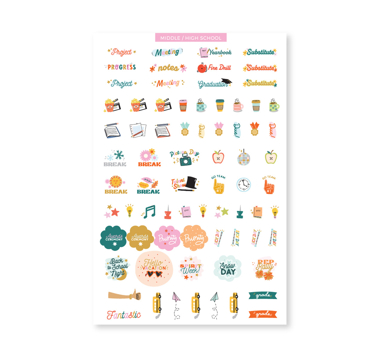 Plum Paper - Middle + High School Classroom Stickers