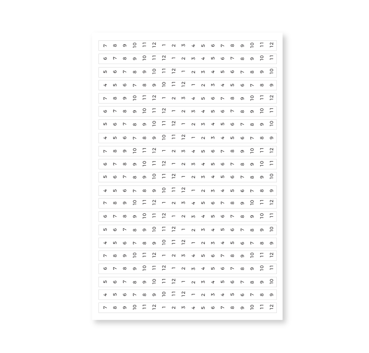 Buy Hourly Washi Strip Stickers Online | 2 Sheets