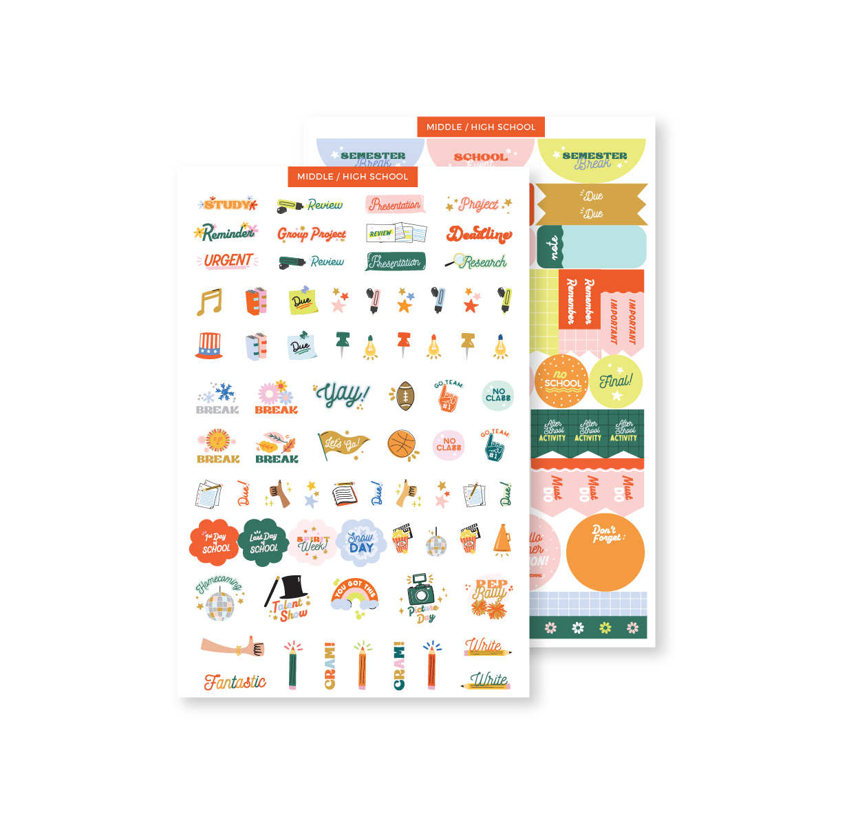 Plum Paper - Middle + High School Pupil Stickers.