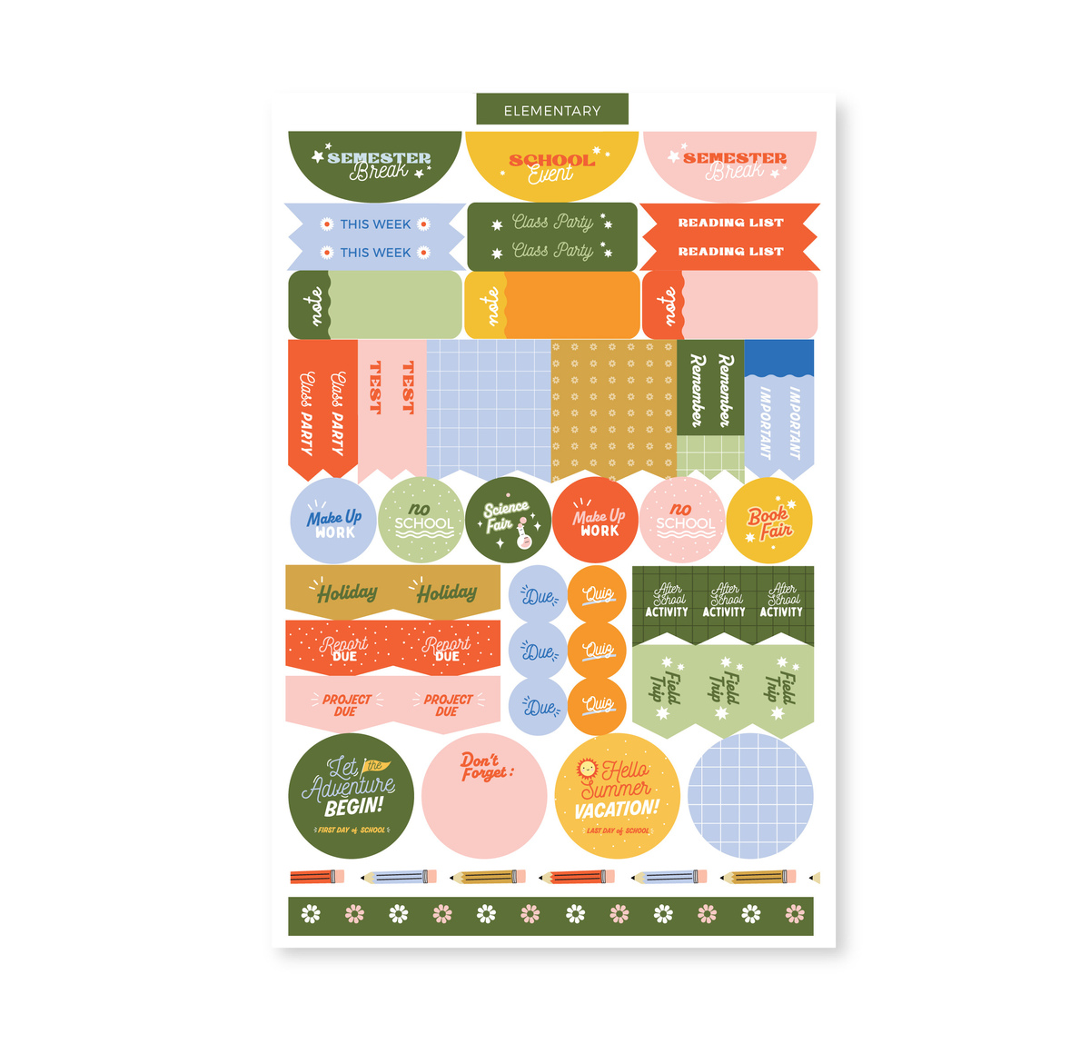 Plum Paper - Elementary School Pupil Stickers