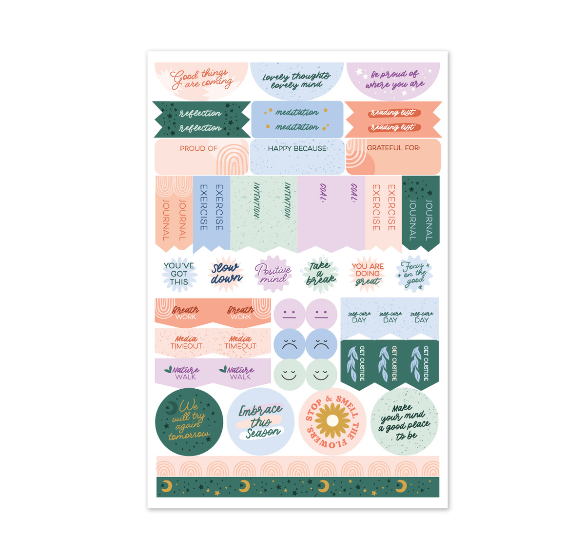 Plum Paper - Wellness Stickers.