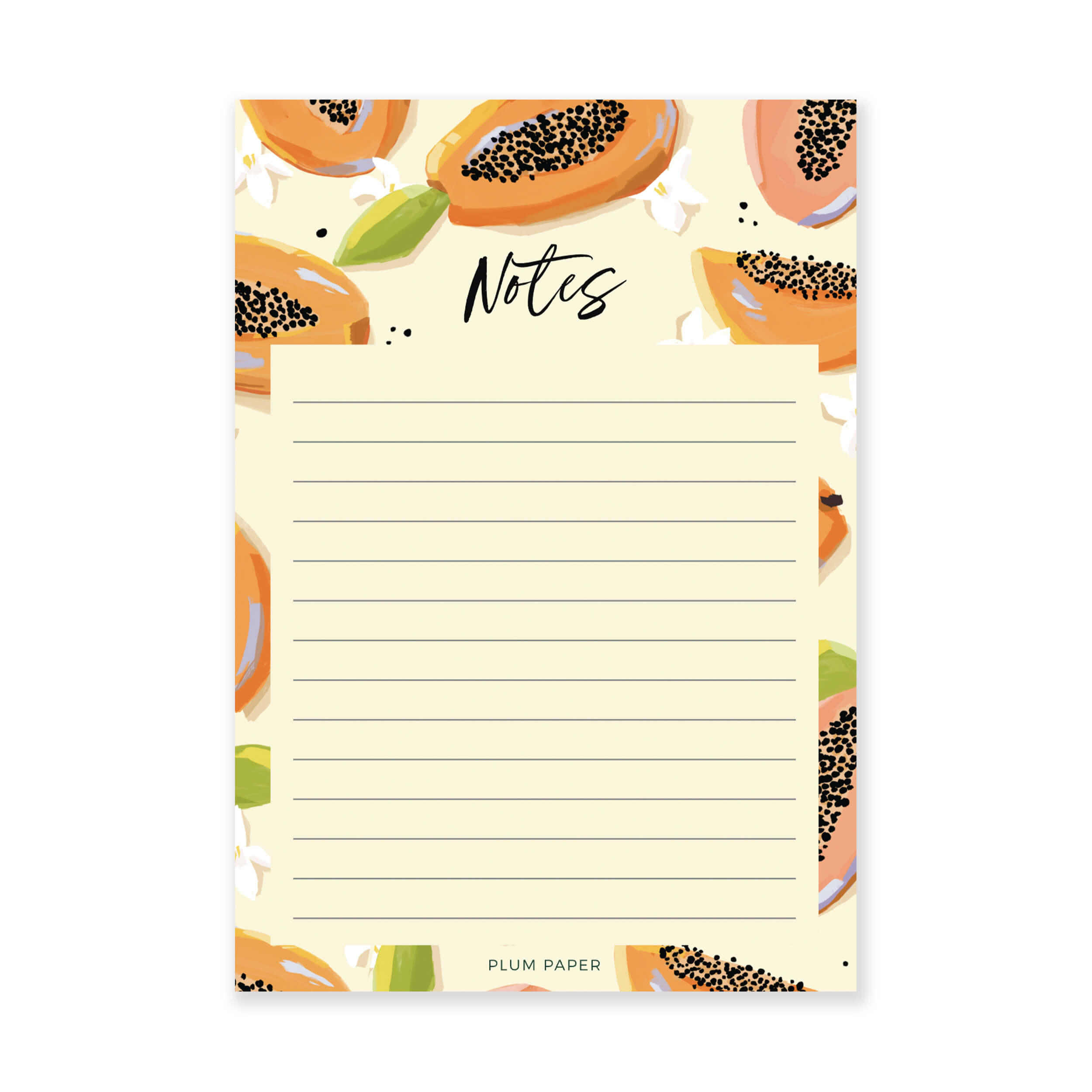 Custom Notepad with 40 pages- Papaya | Plum Paper