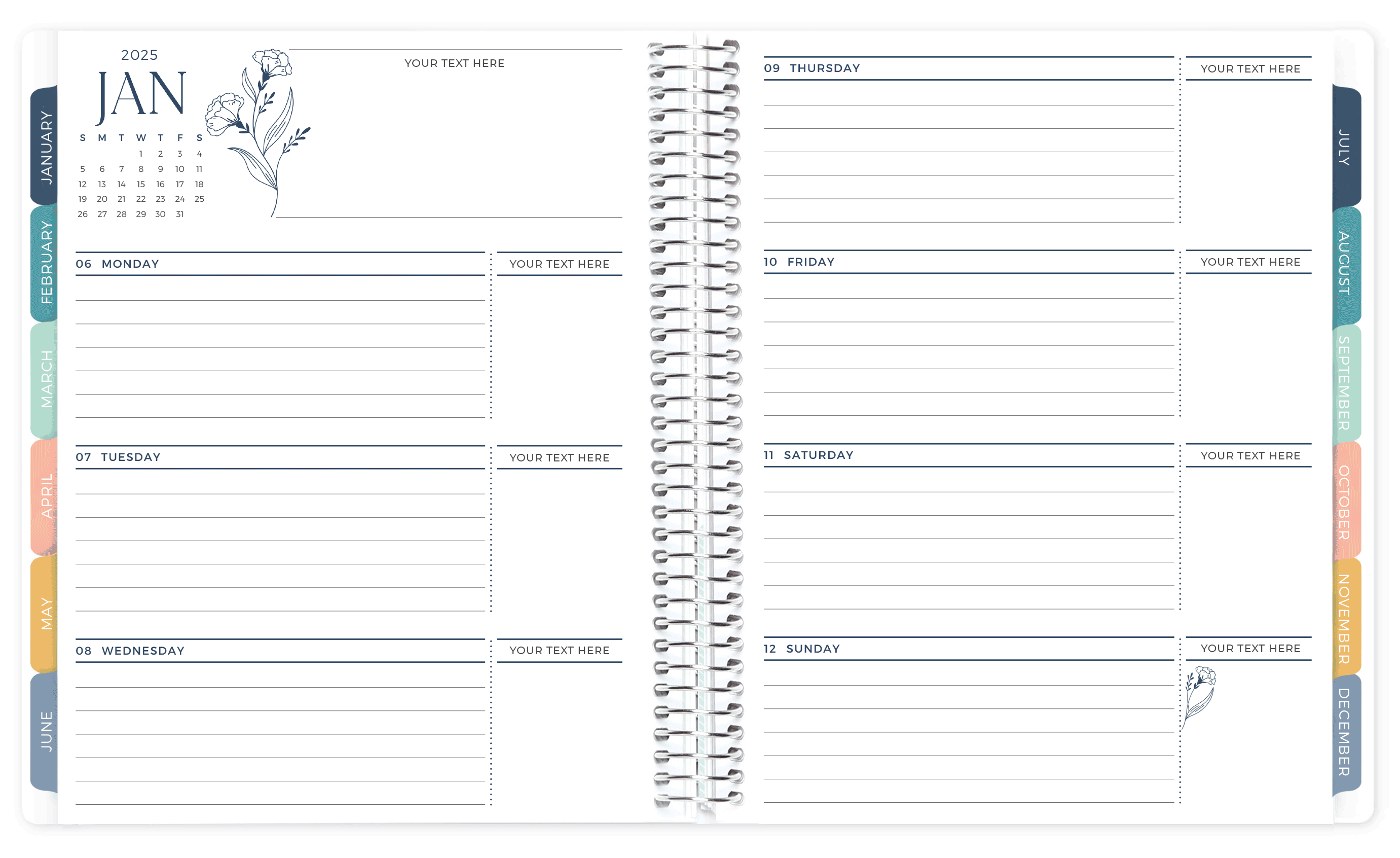 Soft Florals Planner | Custom Planner