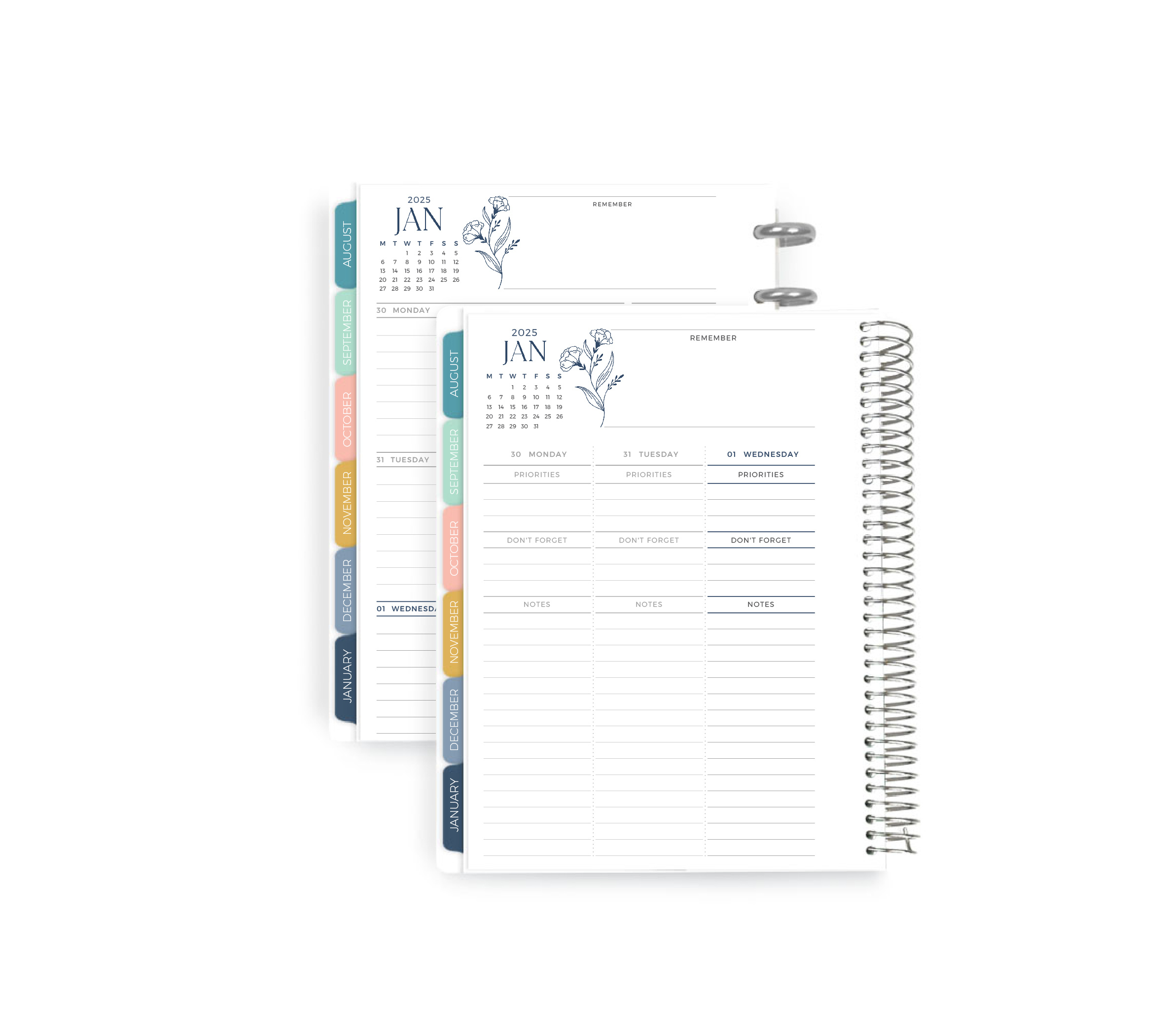 Soft Florals Planner Custom Planner soft-florals-planner-custom-planner