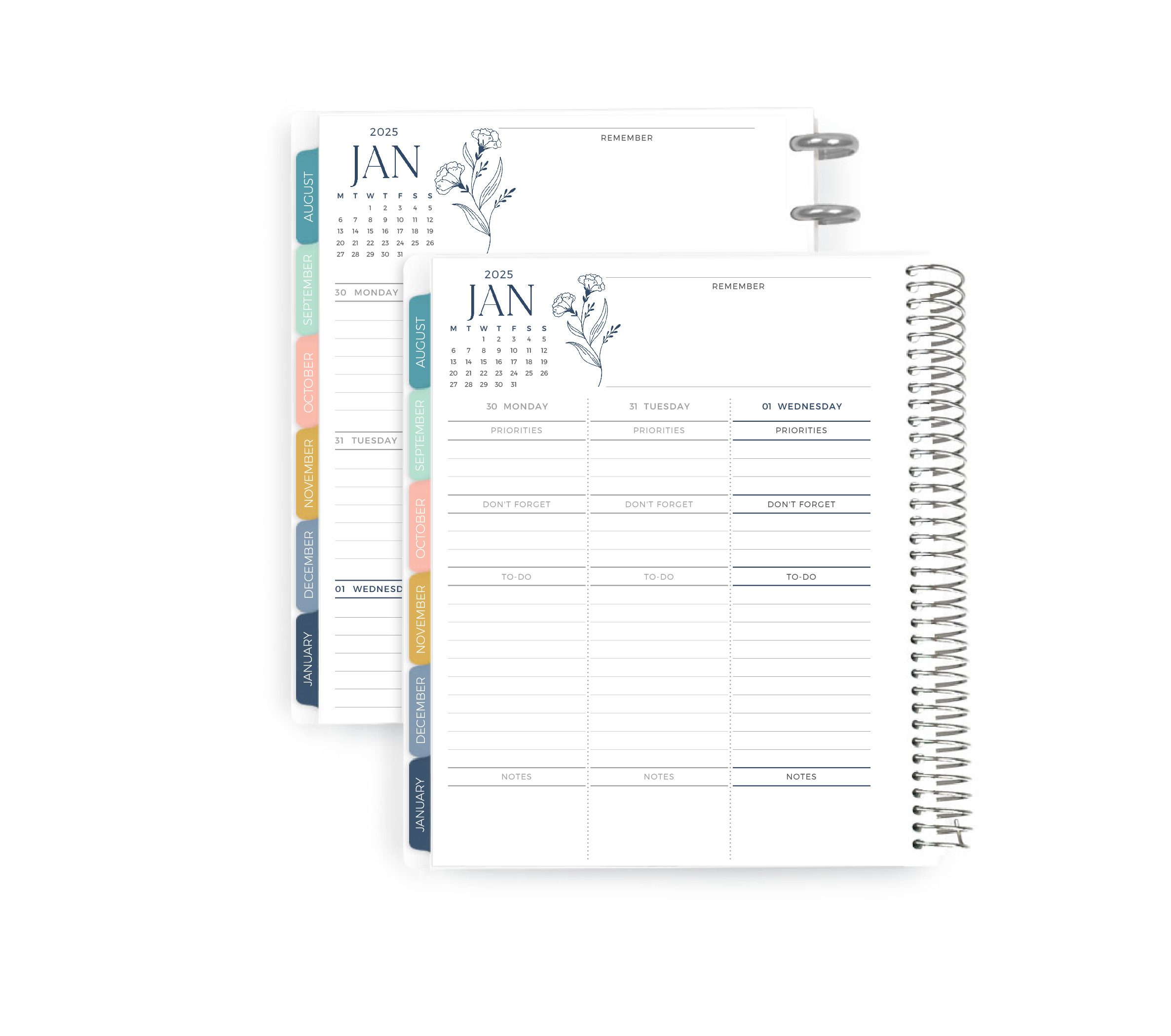 Soft Florals Planner | Custom Planner