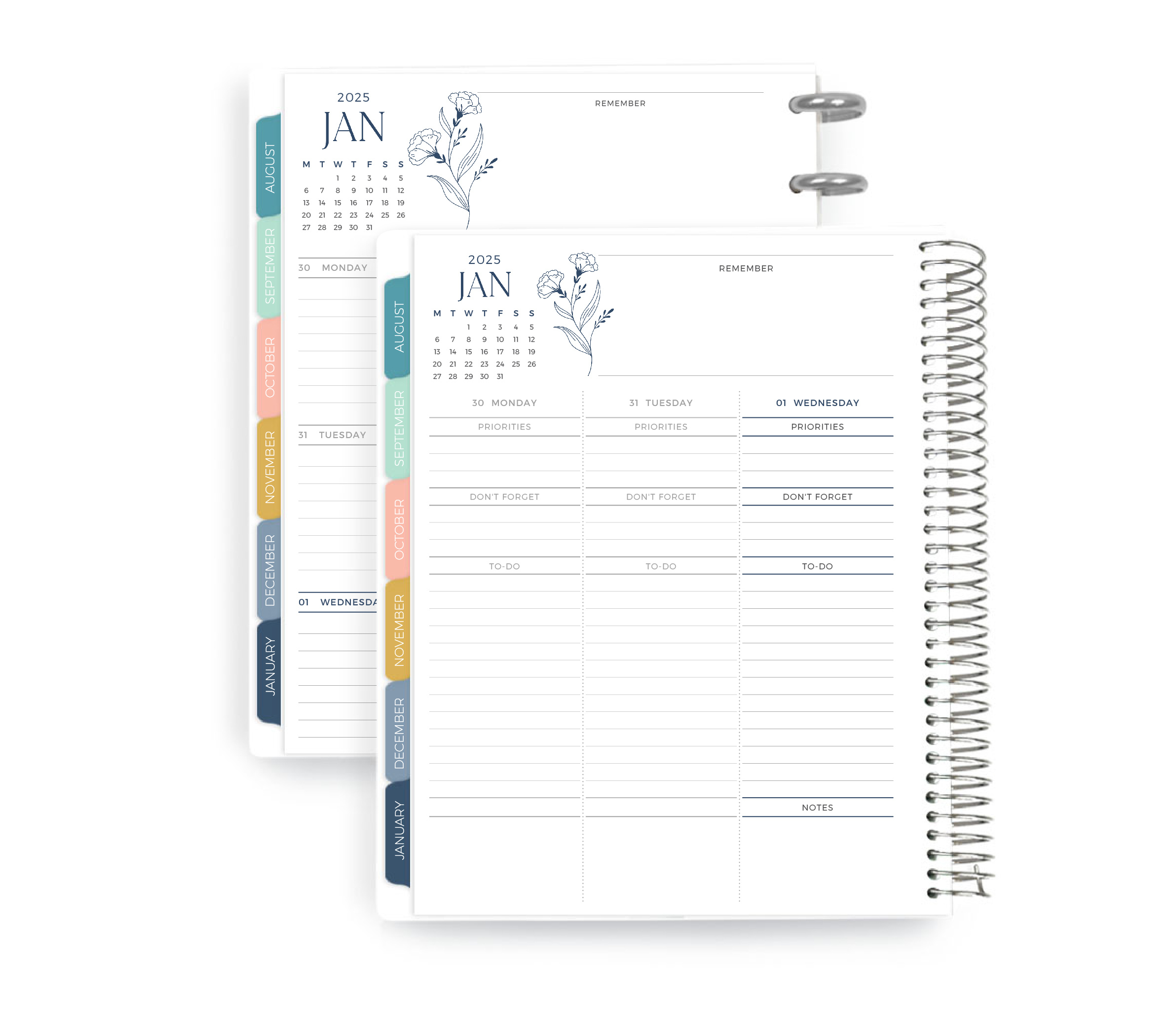 Soft Florals Planner | Custom Planner