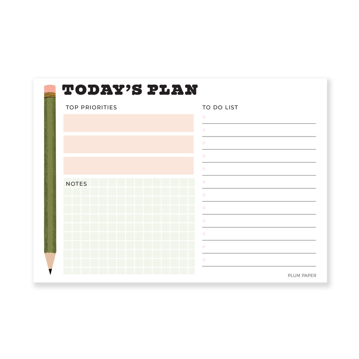 Plum Paper - Pencil Plans Small Folio Notepad