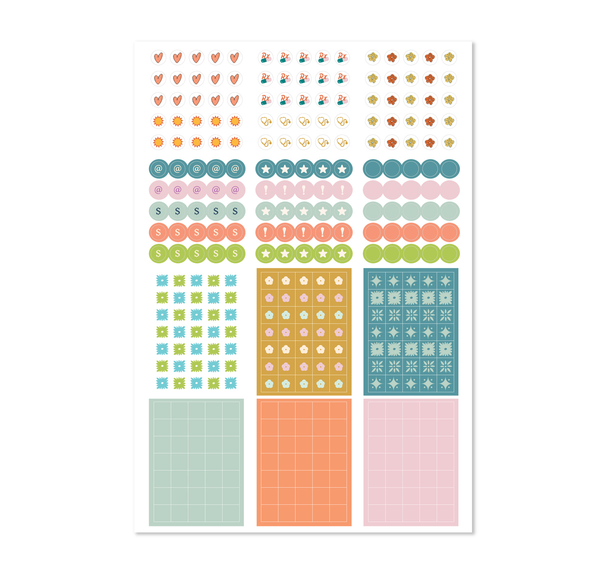 Plum Paper - Color-Coding Stickers - Patchwork
