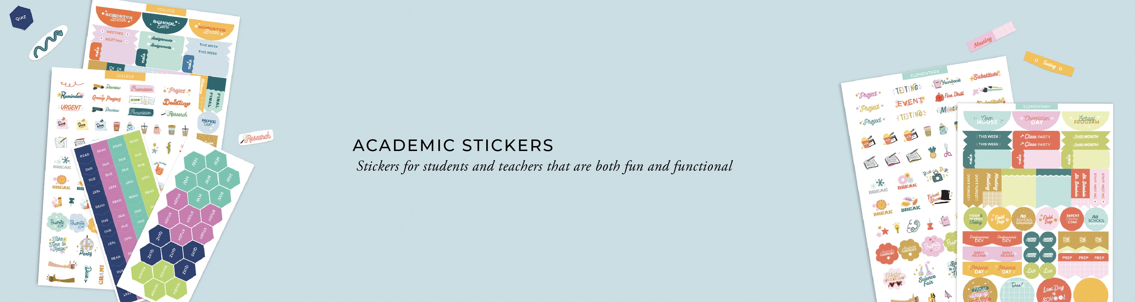 Planner Stickers | Academic Stickers