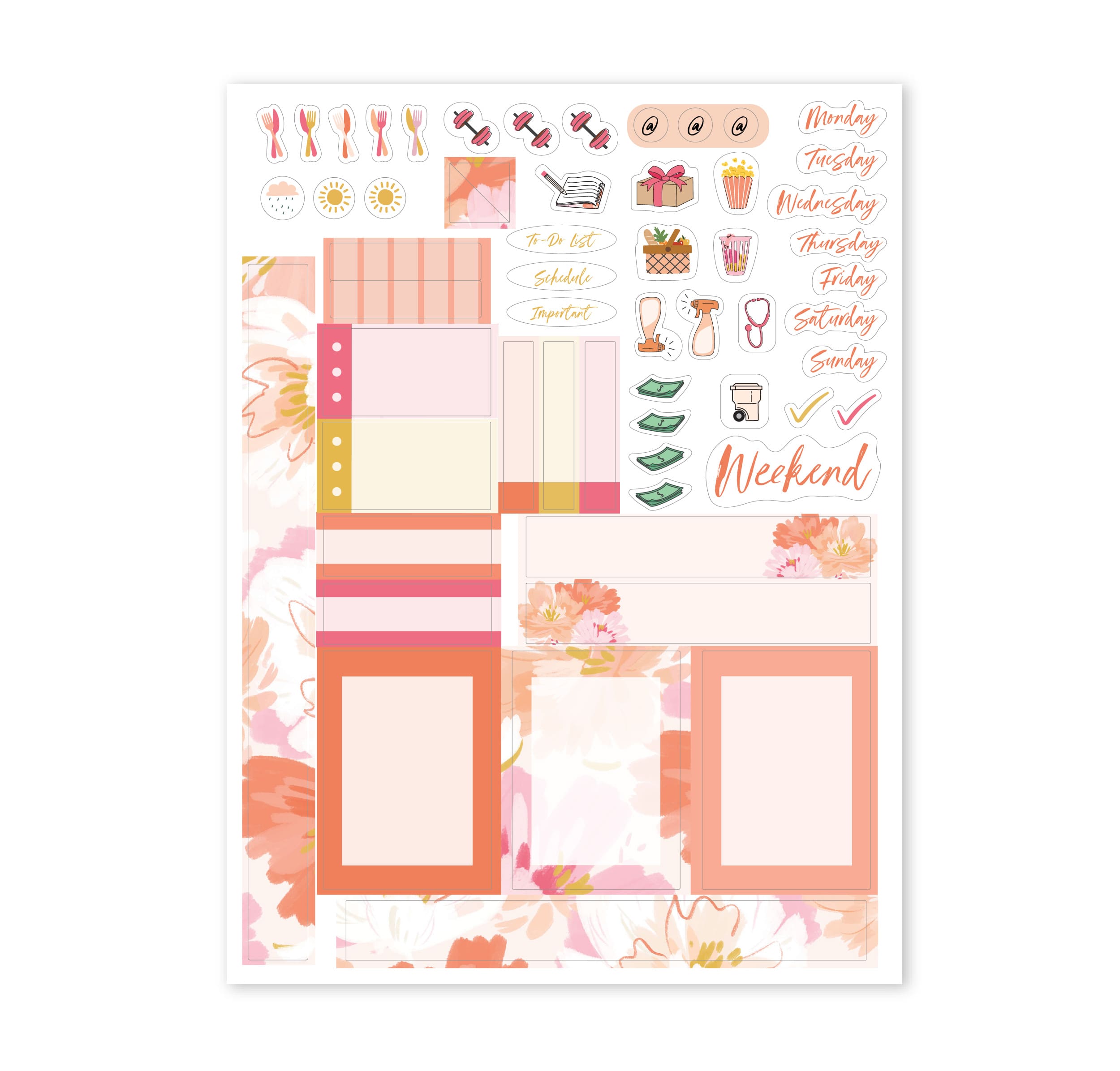 Plum Paper - 7x9 Vertical Layouts Weekly Kit - Camellia