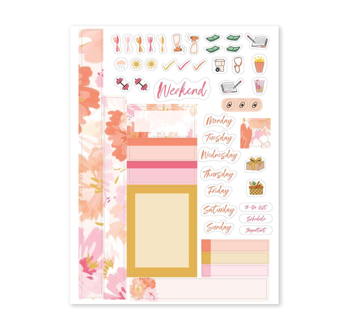 Plum Paper - 8.5x11 Vertical Layouts Weekly Kit - Camellia