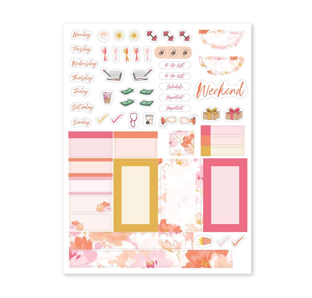 Plum Paper - A5 Vertical Layouts Weekly Kit - Camellia
