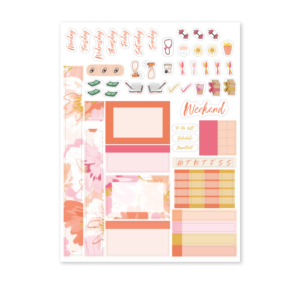 Plum Paper - 7x9 Weekly Kits - Camellia