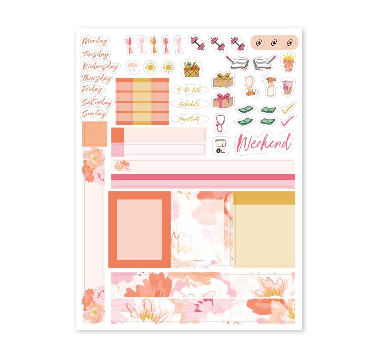 Plum Paper - 7x9 Weekly Kits - Camellia