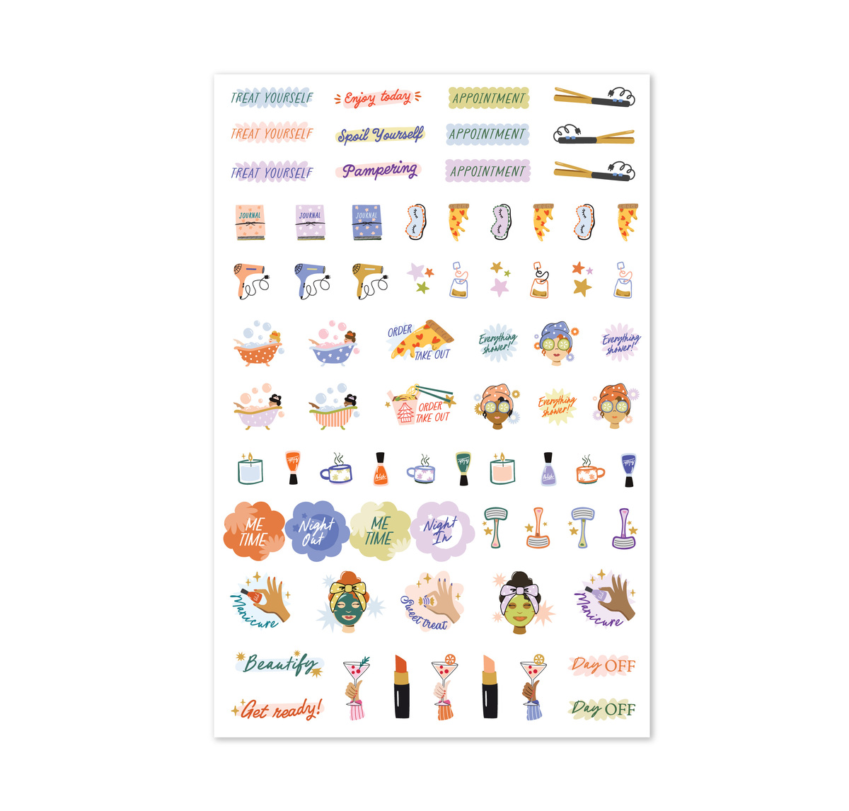 Buy Self Care Stickers Online | 4 Sticker Sheets