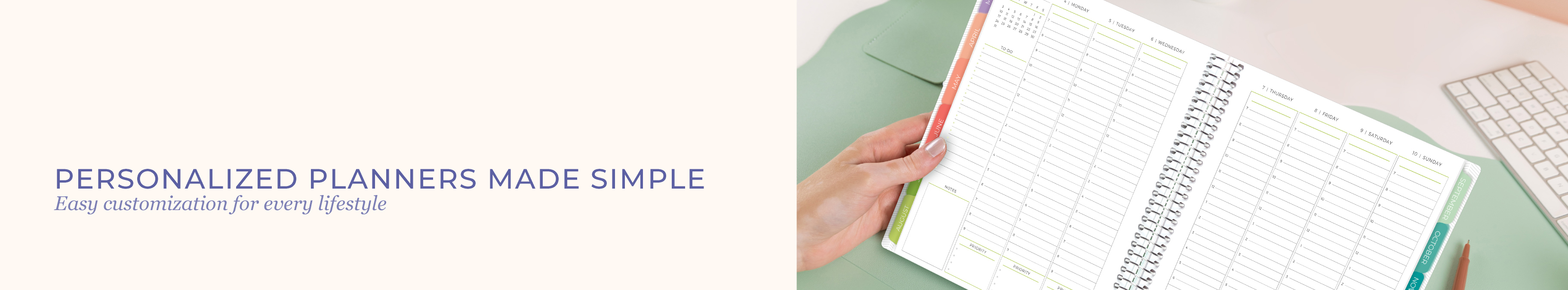 Shop Basic Planners | Simple Planner with Easy Customizer