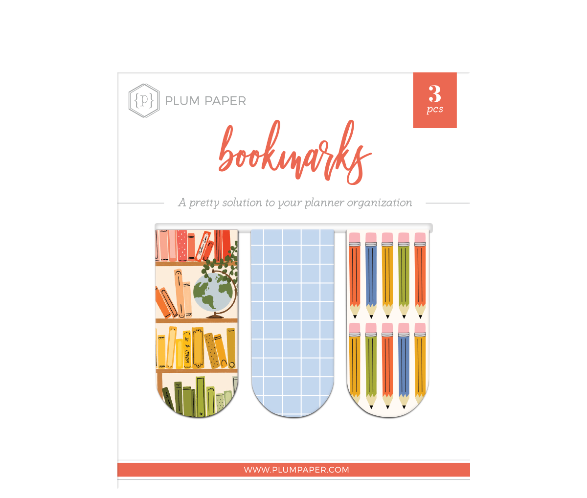 Plum Paper - Magnetic Bookmarks - Studious
