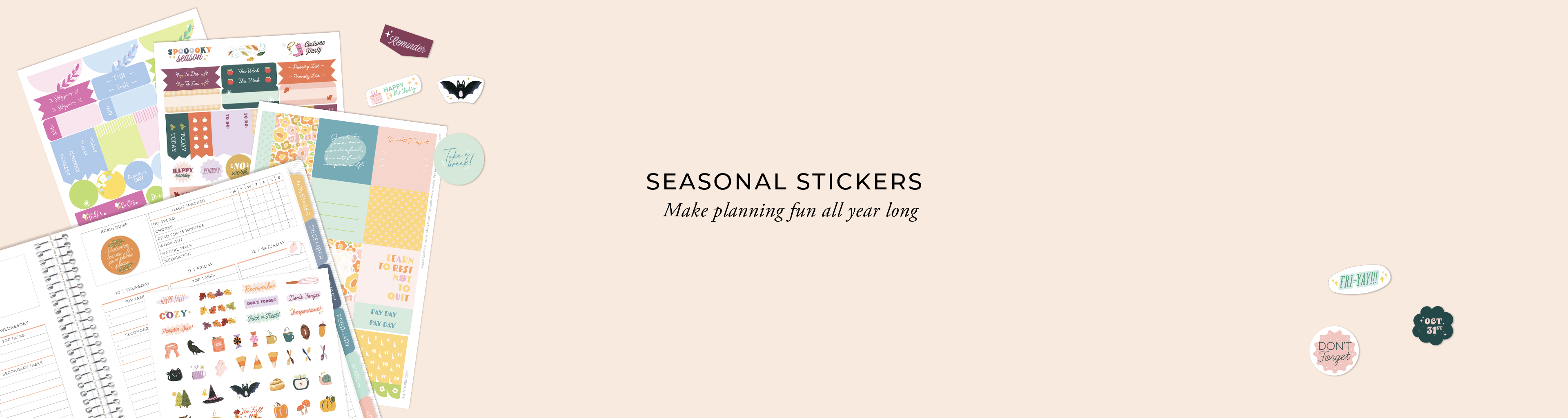 Planner Stickers | Seasonal Stickers