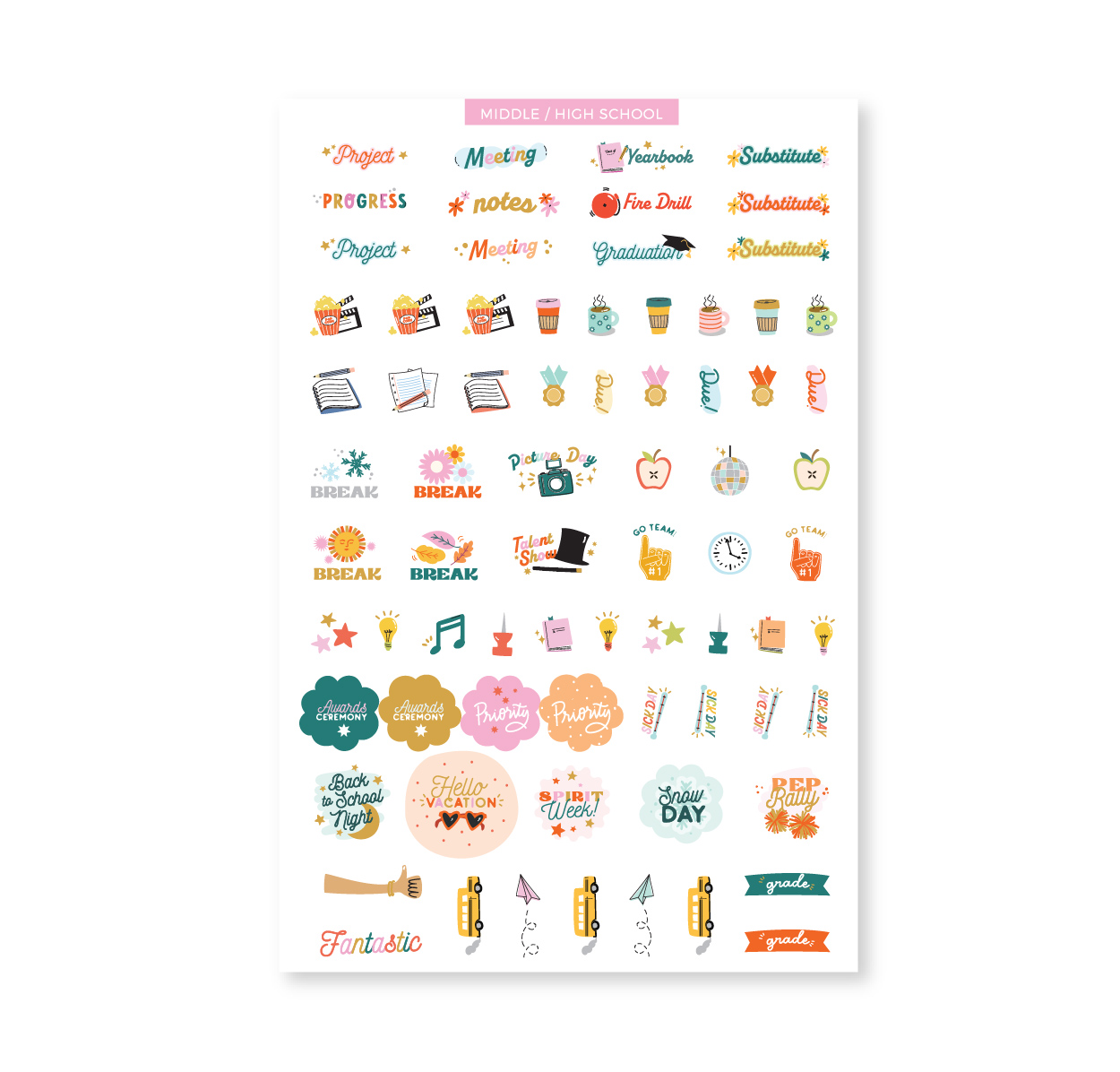 Plum Paper - Middle + High School Classroom Stickers