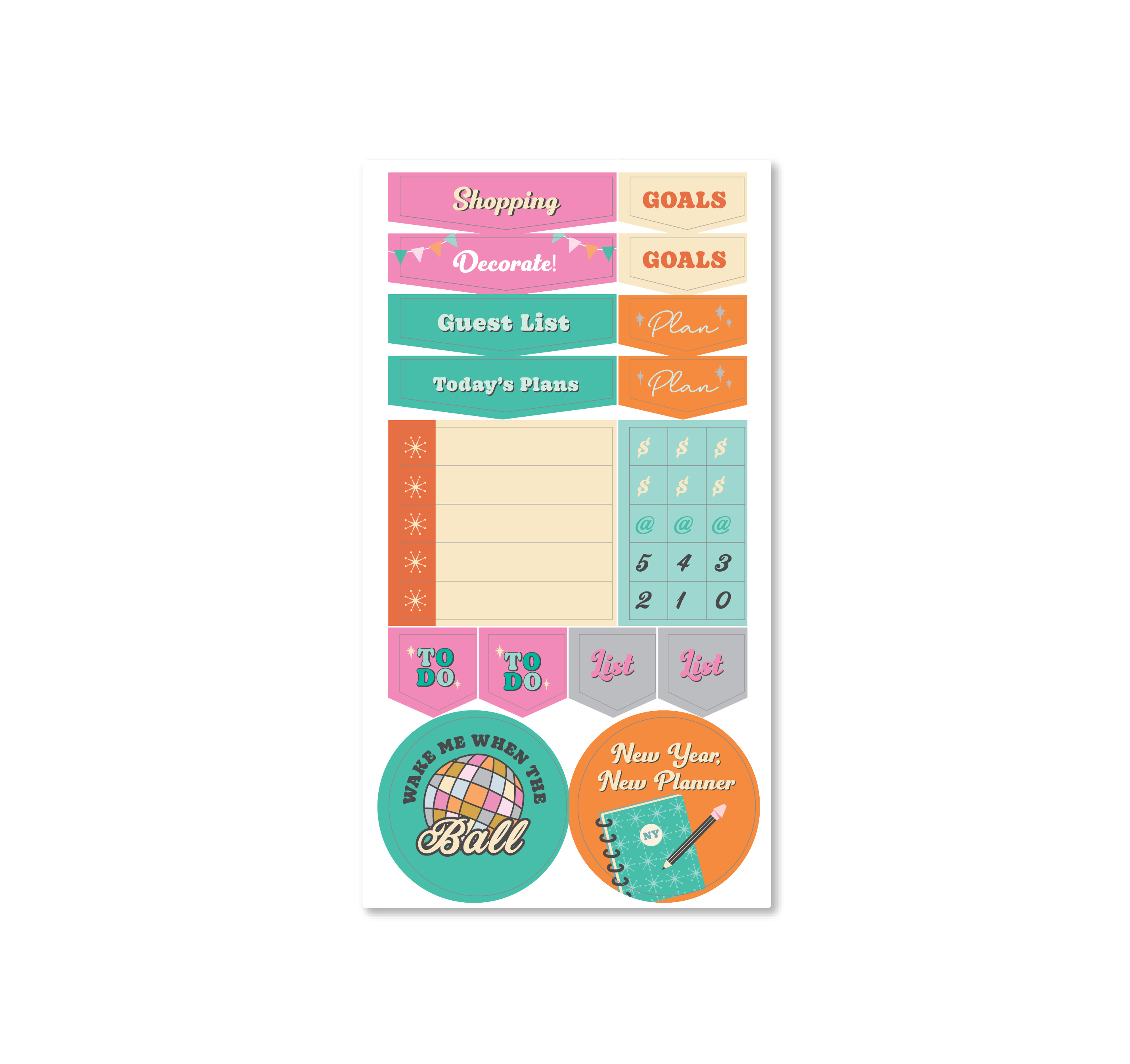 Plum Paper - New Years Eve - Mini Sticker Sheets