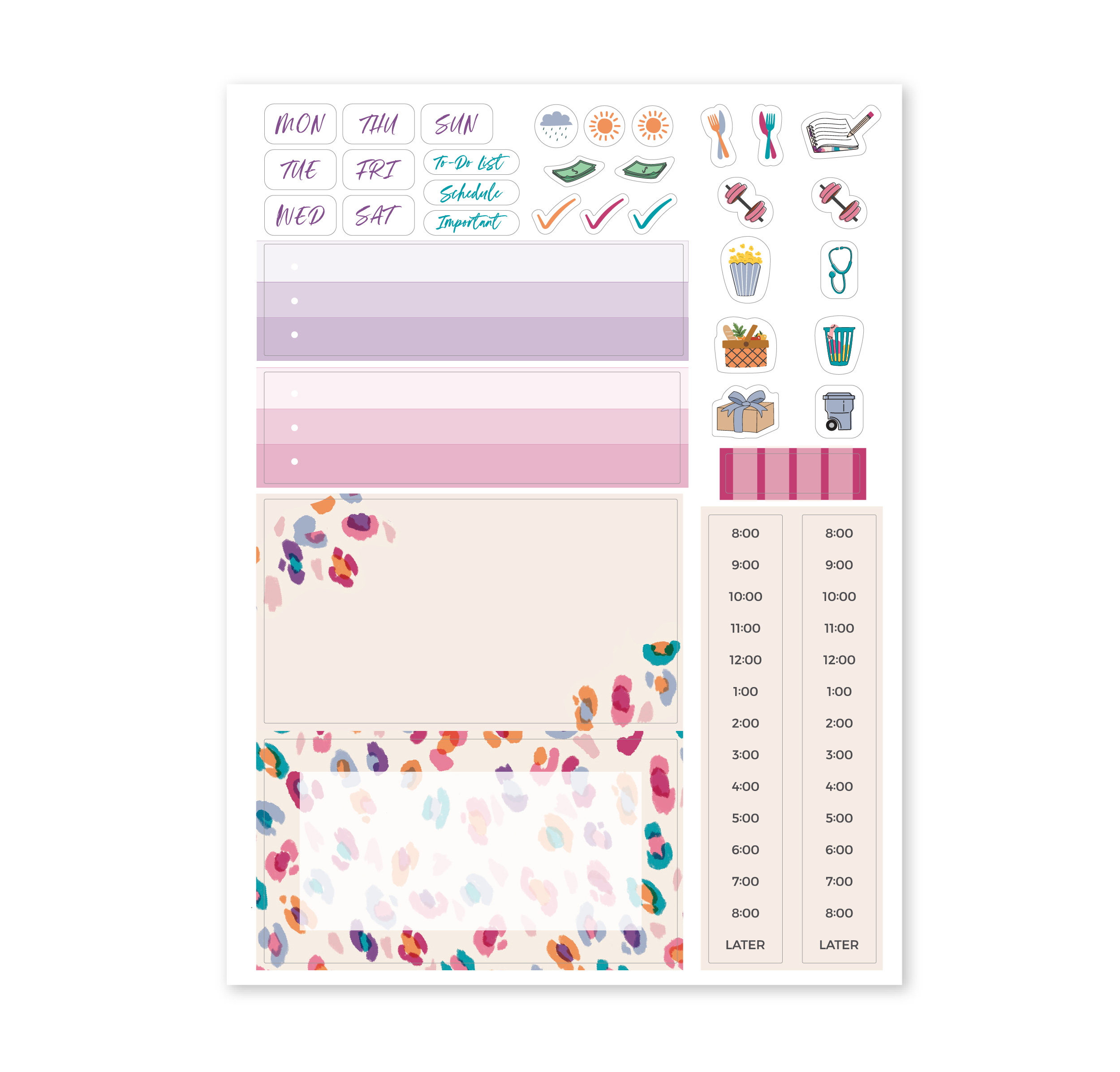 Plum Paper - 8.5x11 Daily Kit - Leopard