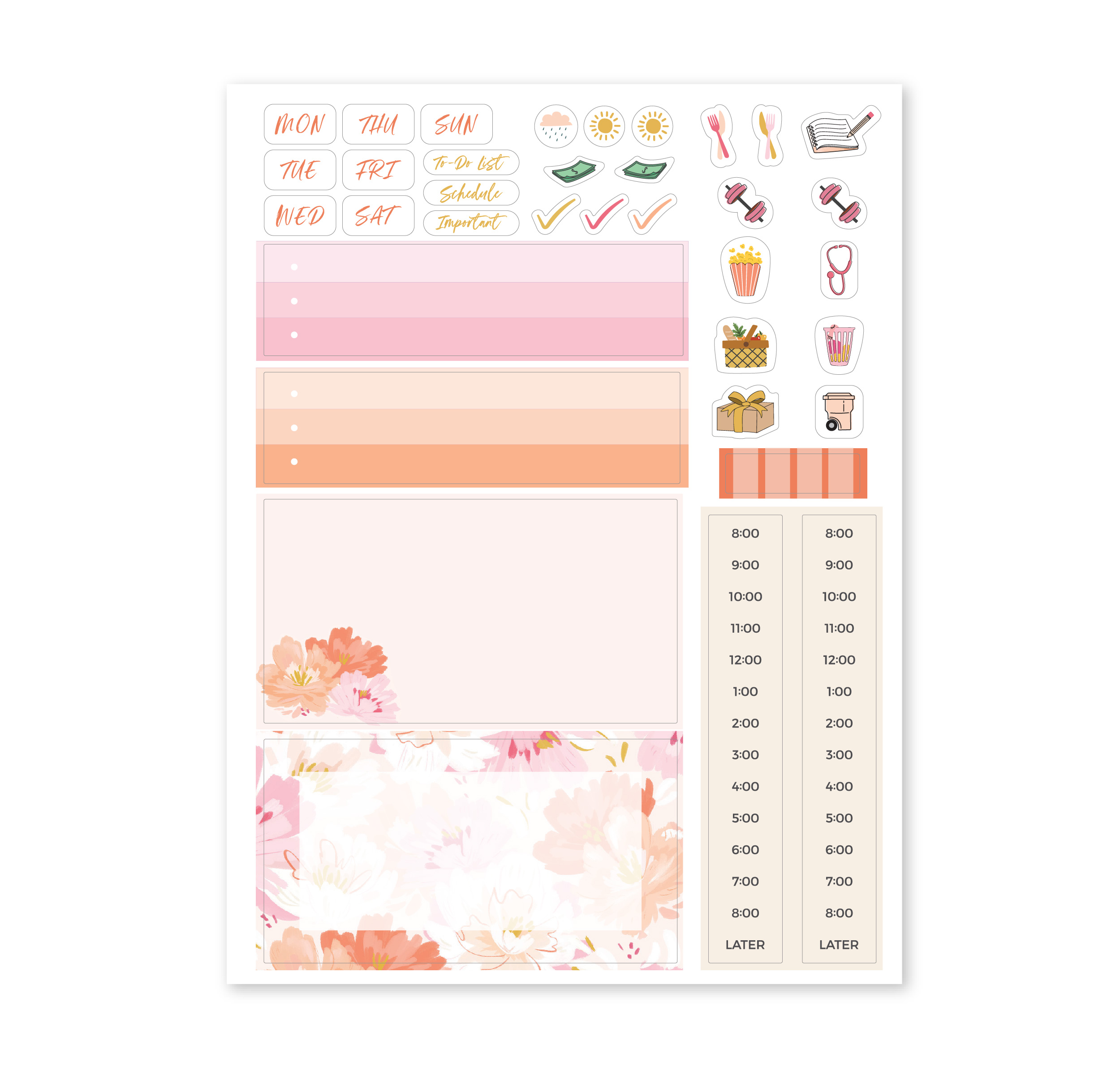 Plum Paper - 8.5x11 Daily Kit - Camellia