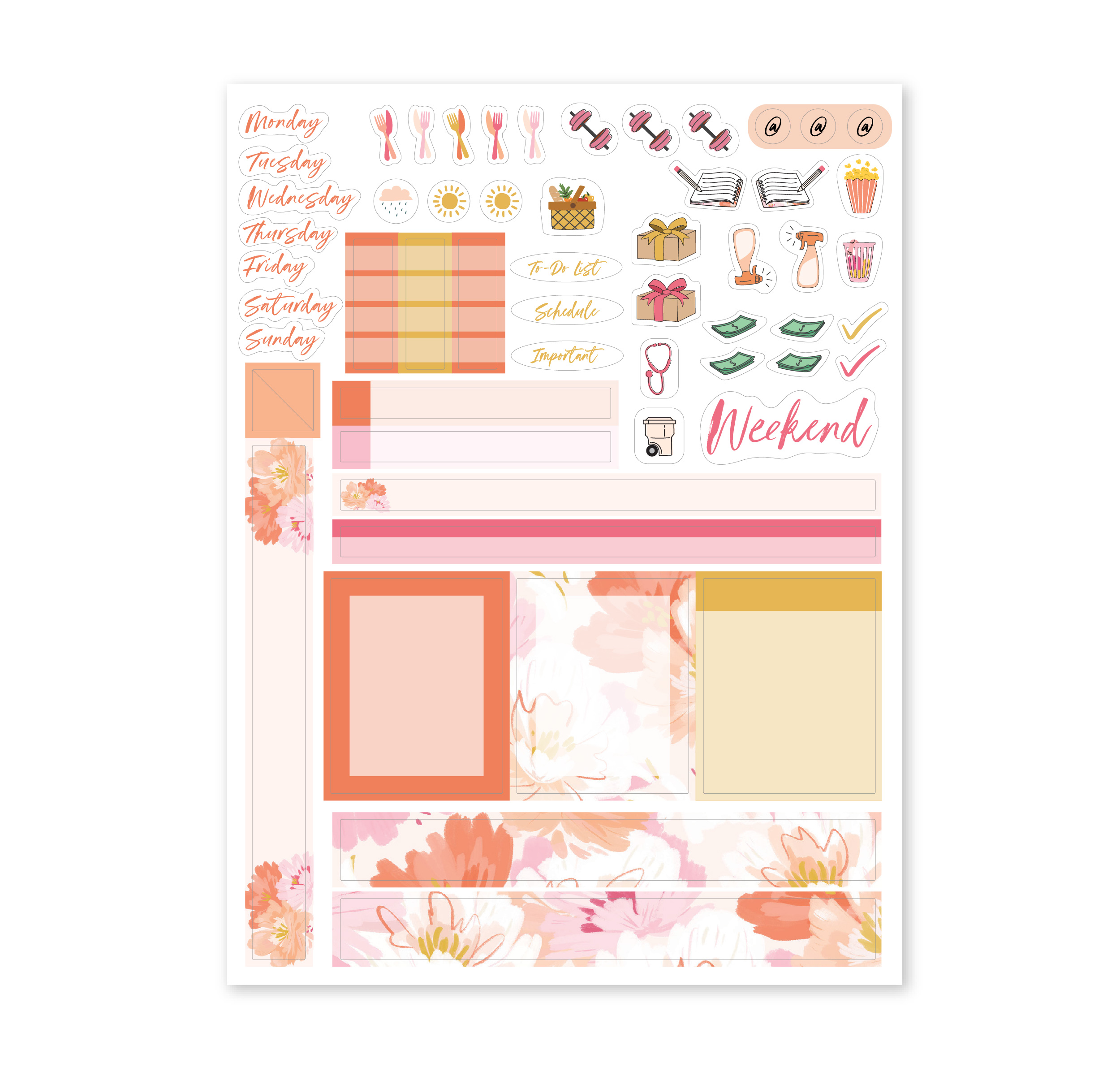 Plum Paper - 7x9 Weekly Kits - Camellia