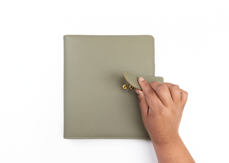 Plum Paper - 7x9 Vegan Leather Folio - Soft Sage